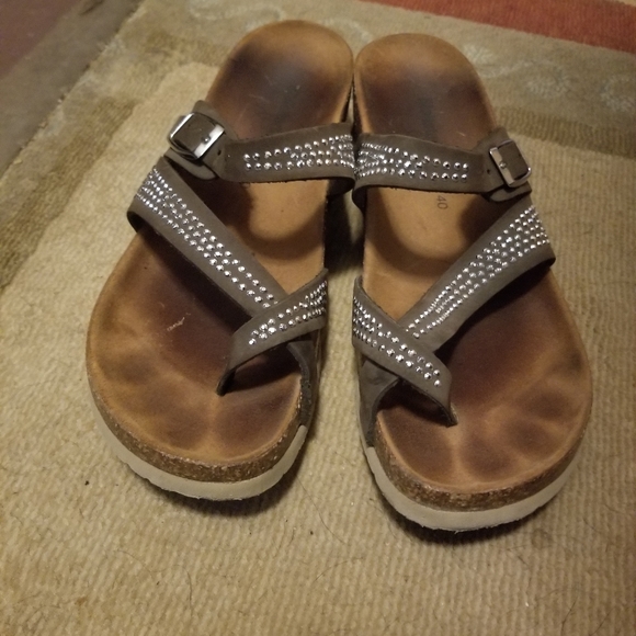 BioNatura | Shoes | Bionatura Studded Leather Wedge Sandals | Poshmark